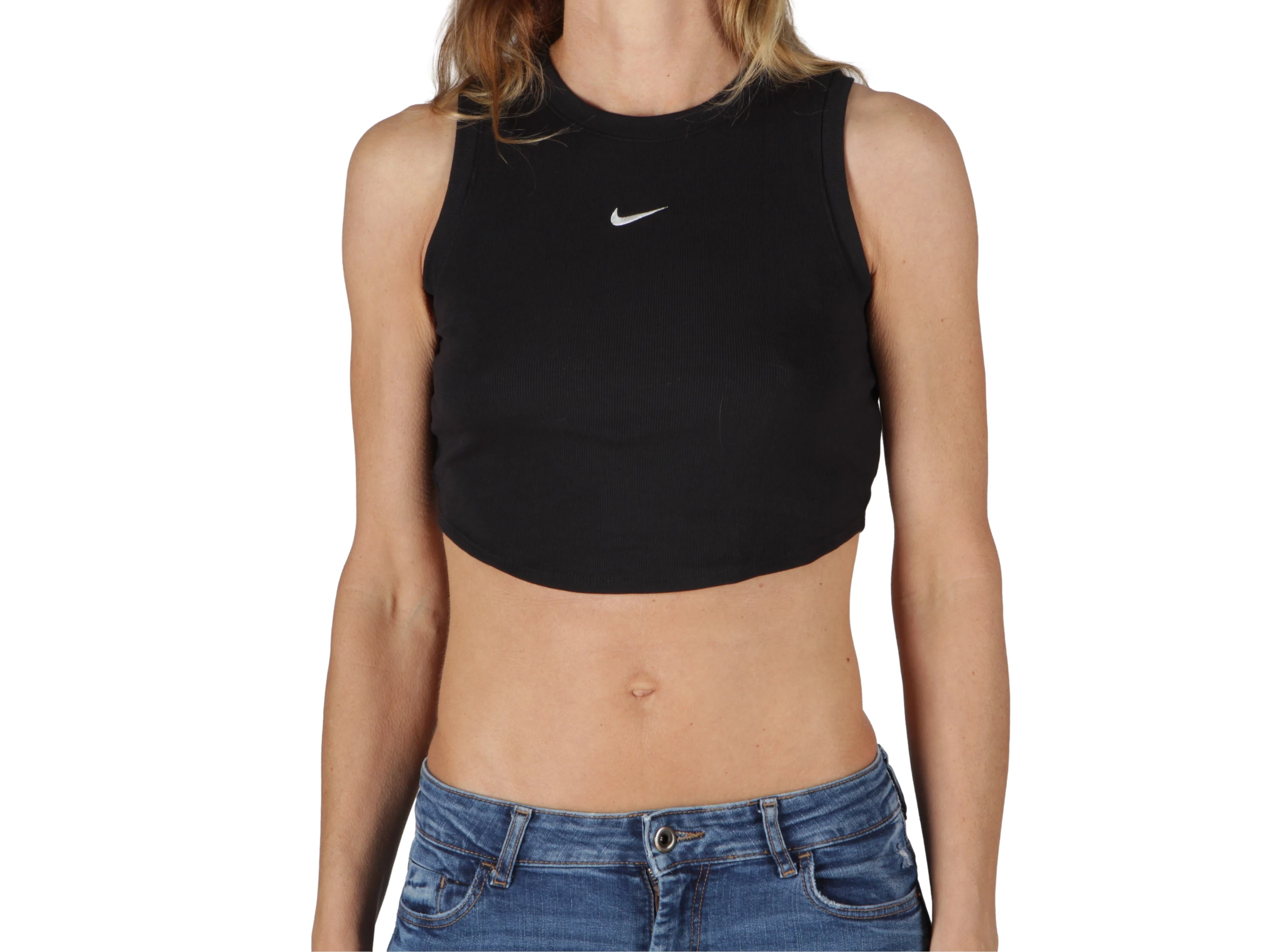 Nike W NSW ESSNTL RIB CRP TANK mujer FB8279 010 | YOUSPORTY