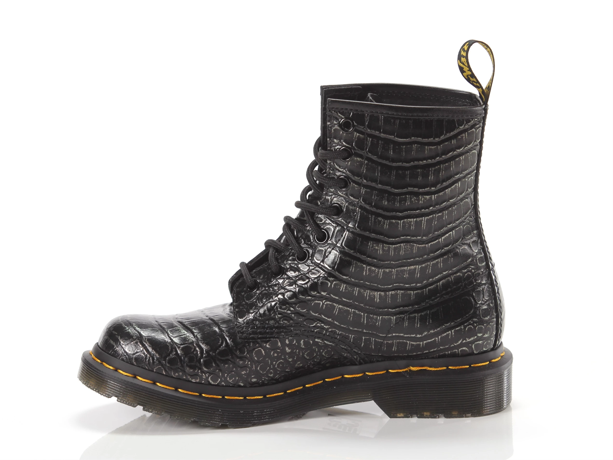 Dr Martens 1460 Gunmetal Croc Embross woman 27249029 | YOUSPORTY