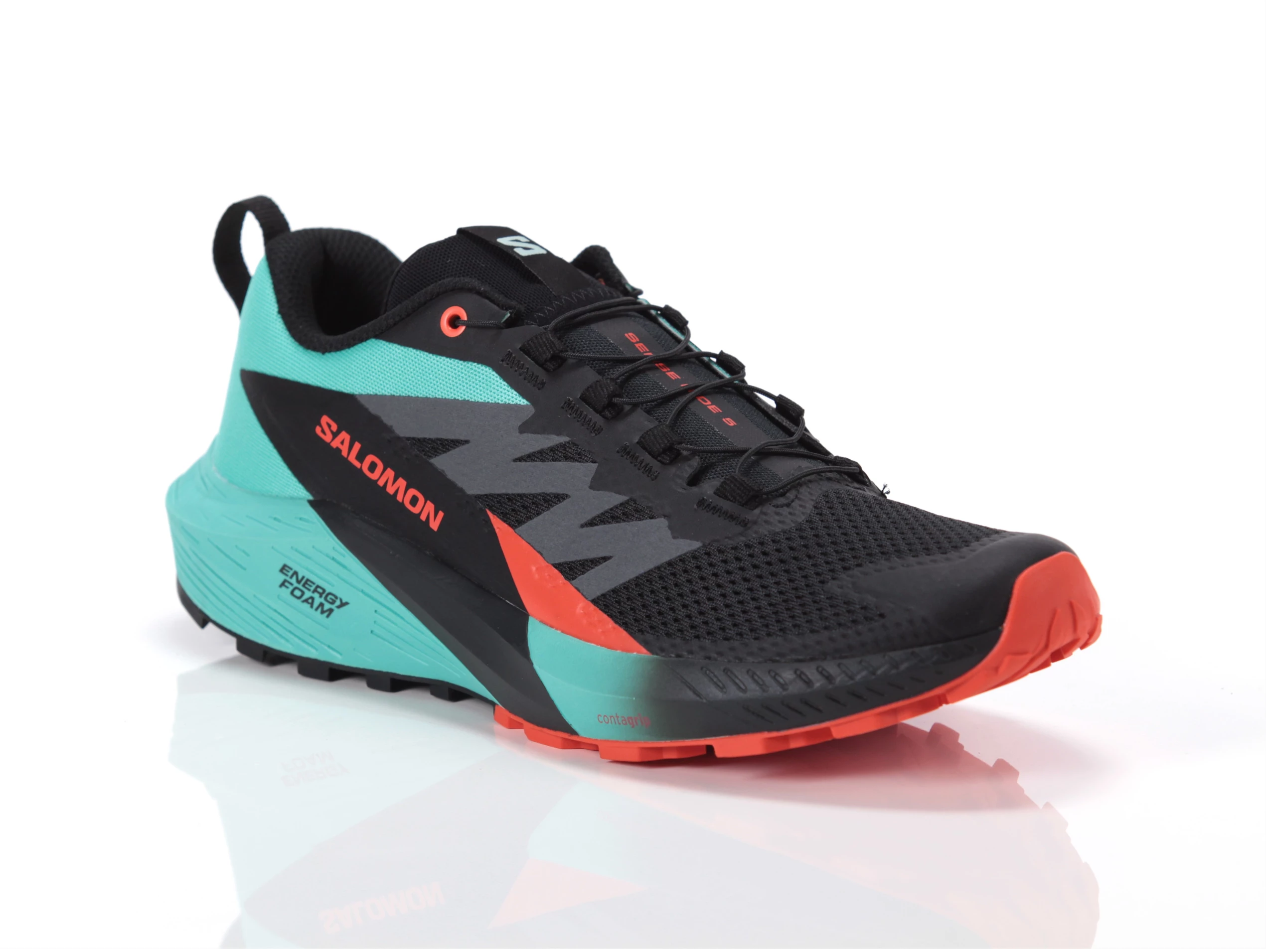 Salomon Sense Ride 5 Black Bay Cherry Tomato man 476982 | YOUSPORTY