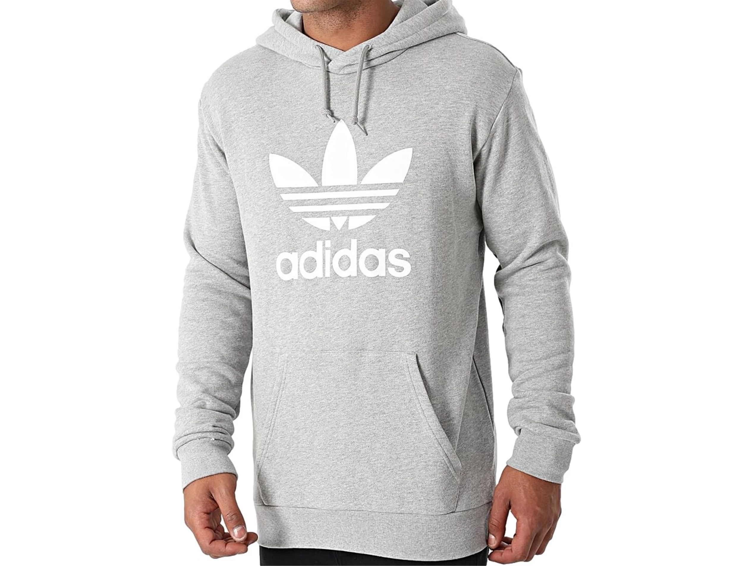 Adidas Trefoil Hoodie Medium Grey Heather man H06669 | YOUSPORTY