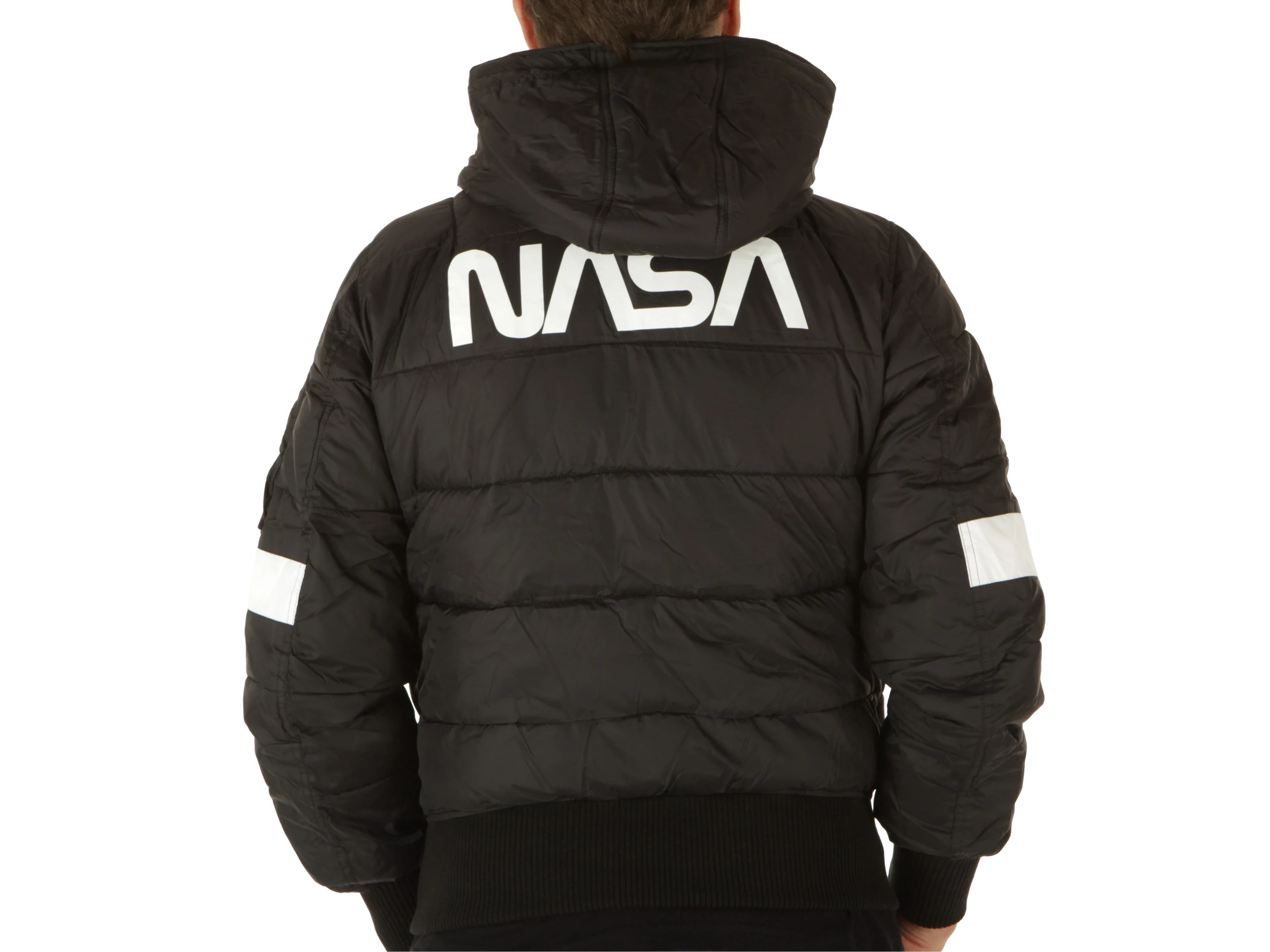 Alpha Industries Hooded Puffer Fd Nasa Black man 198121-03 | YOUSPORTY