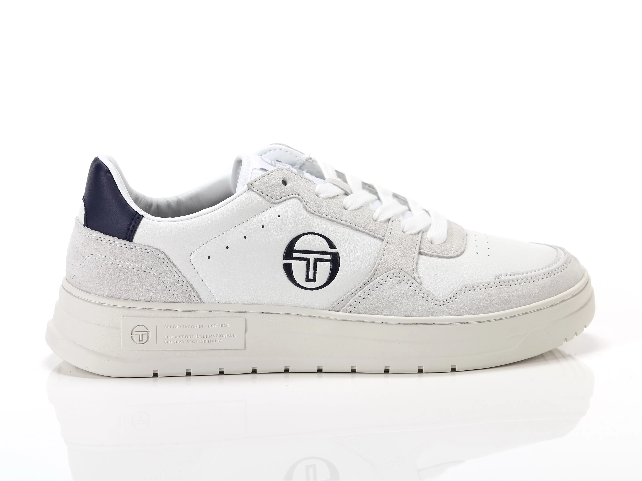 Sergio Tacchini Court Classic Mp White Antique White Maritime Blue