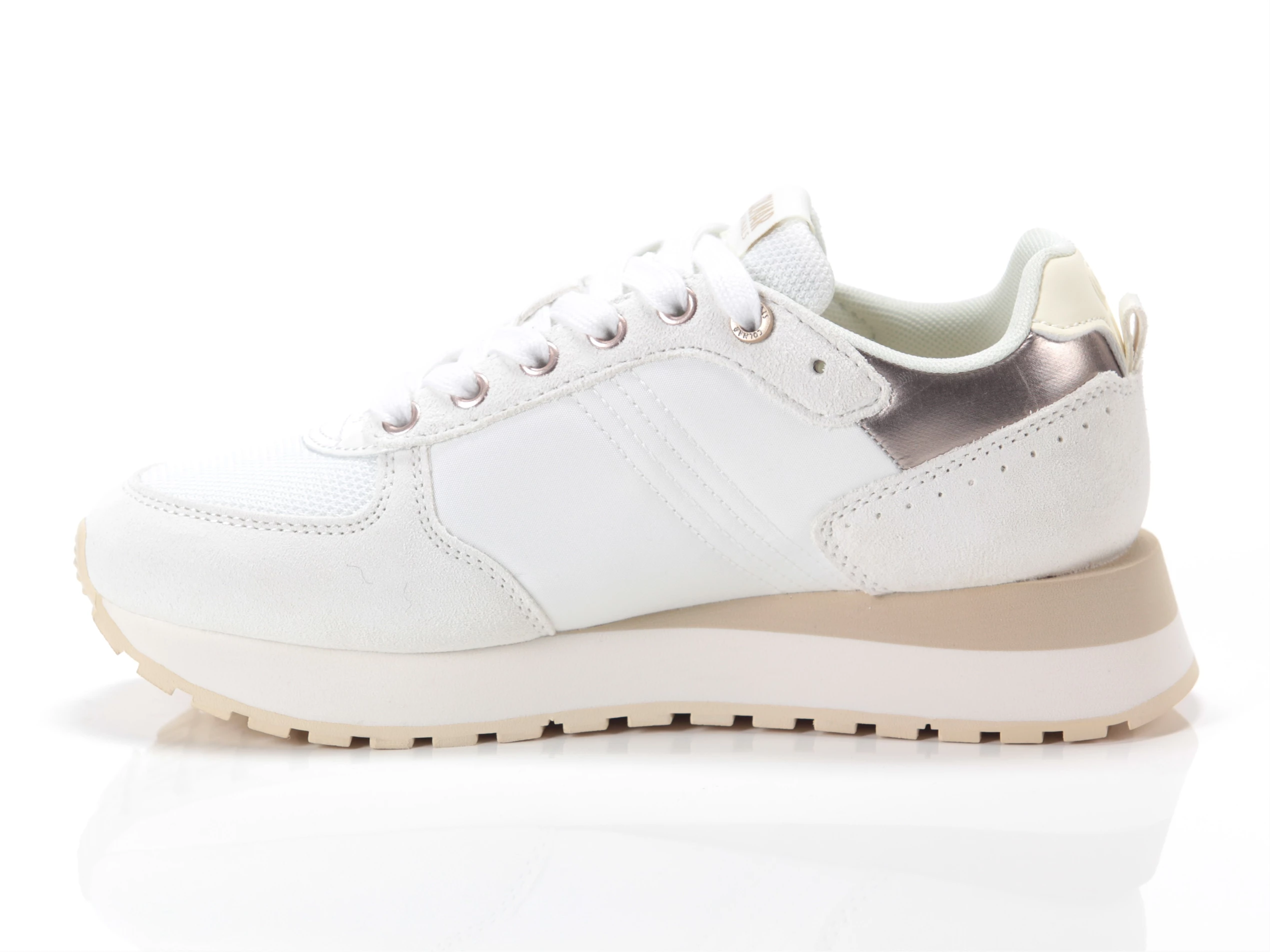 Colmar Travis Authentic 050 High Outsole White Beige woman ...